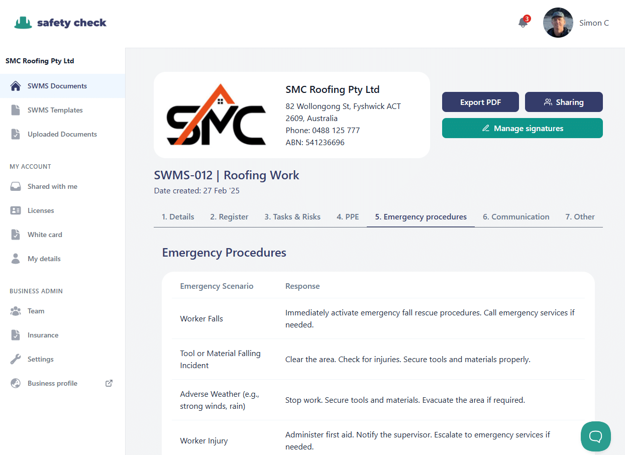What's in a SWMS? - SafetyCheck