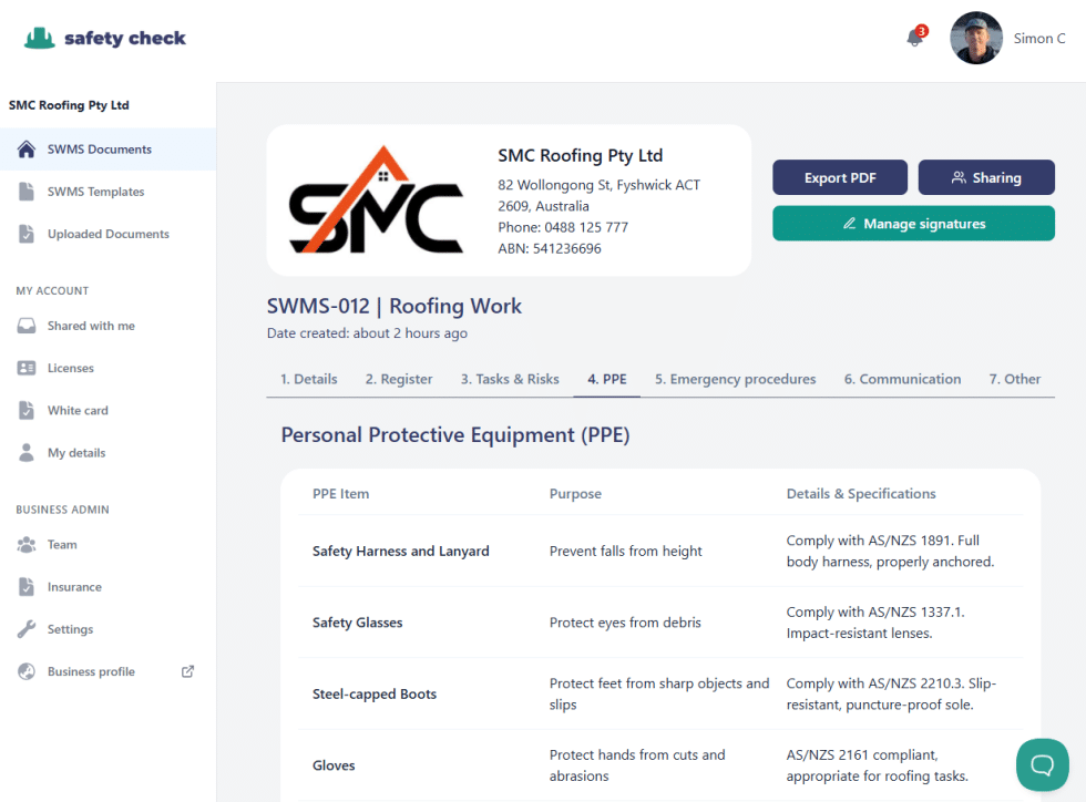 What's in a SWMS? - SafetyCheck