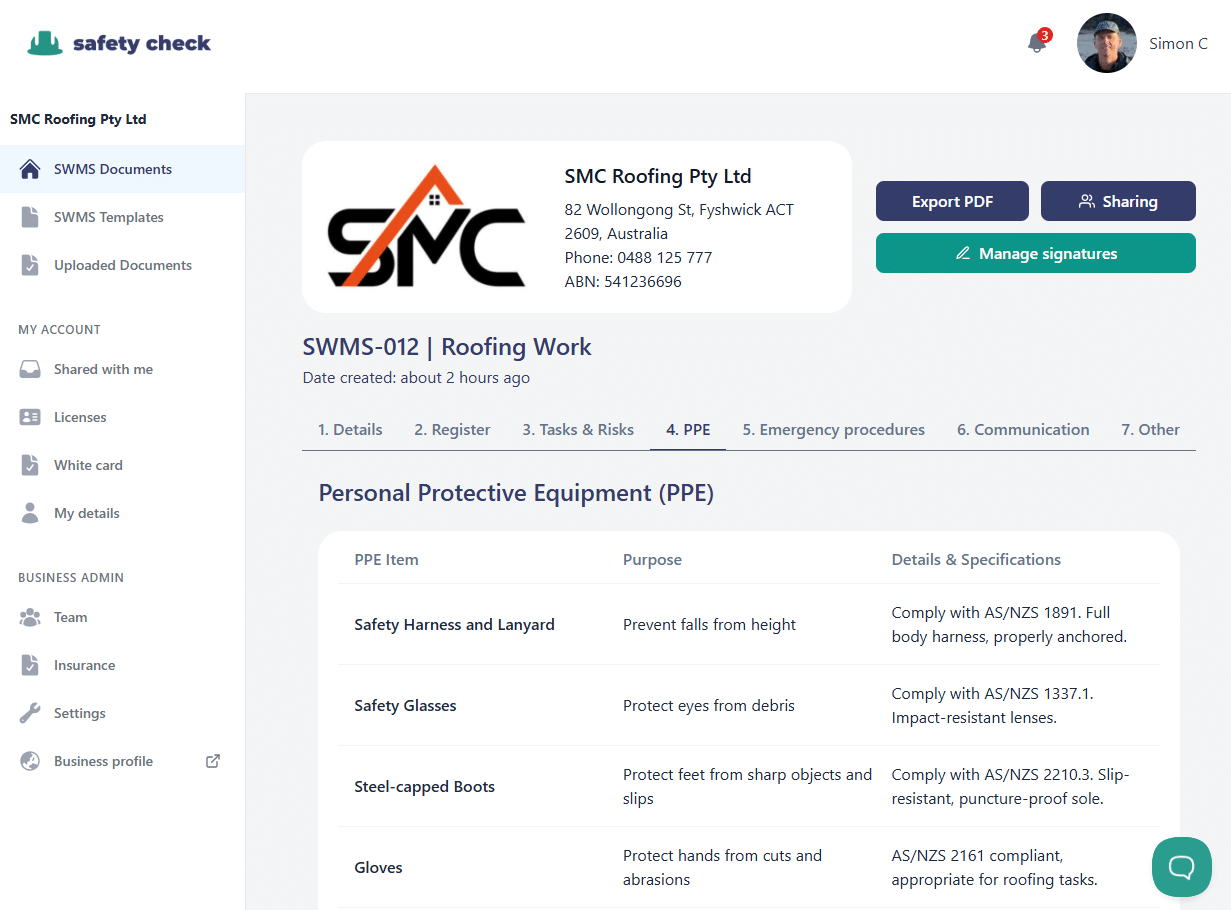 What's in a SWMS? - SafetyCheck